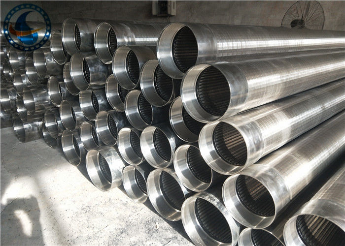 Stainless Steel 304 Continuous Slot Screen , Anti Corrosion Vee Wire Screen