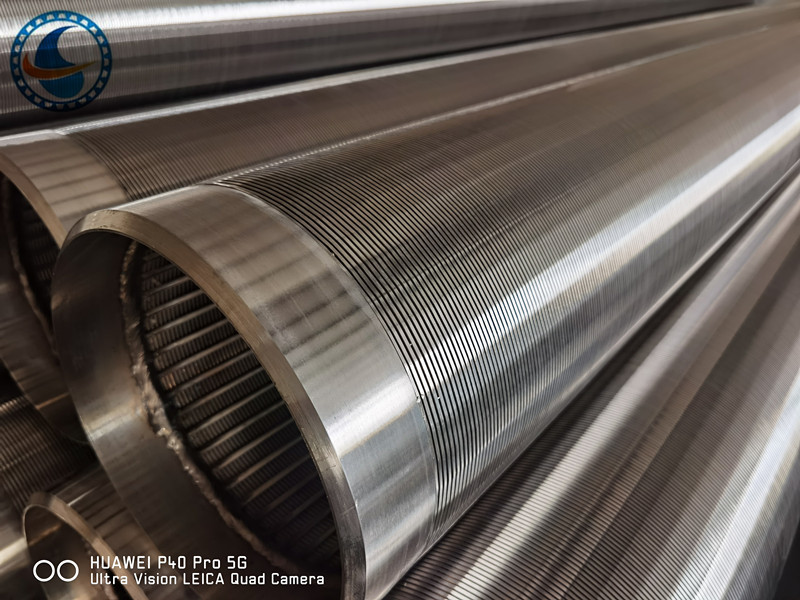 304SS Continuous Slot Profile Wire Screen Filter 8-5/8" #40 Slot Opening