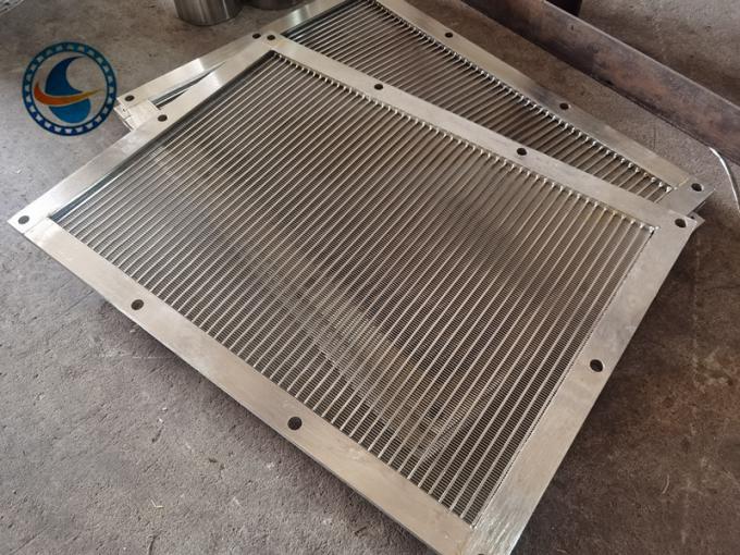 Duplex Steel 2507 Wedge Wire Panel Vee Shaped Flat Screen