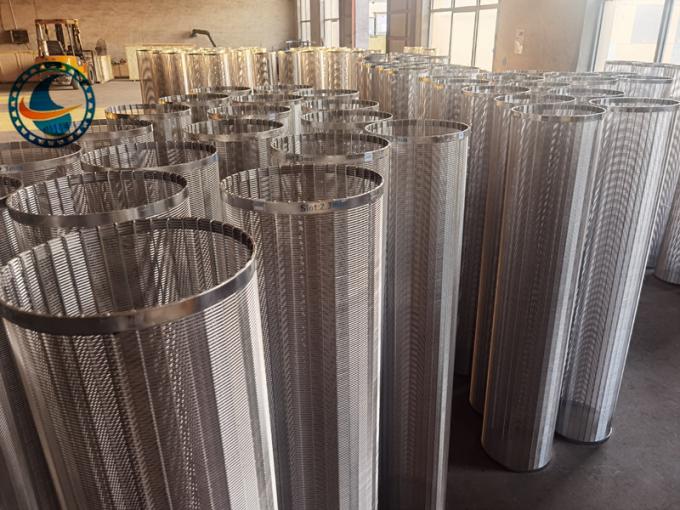 Length 1900mm Stainless Steel Vee Wire Screen Continuous Slot Opening